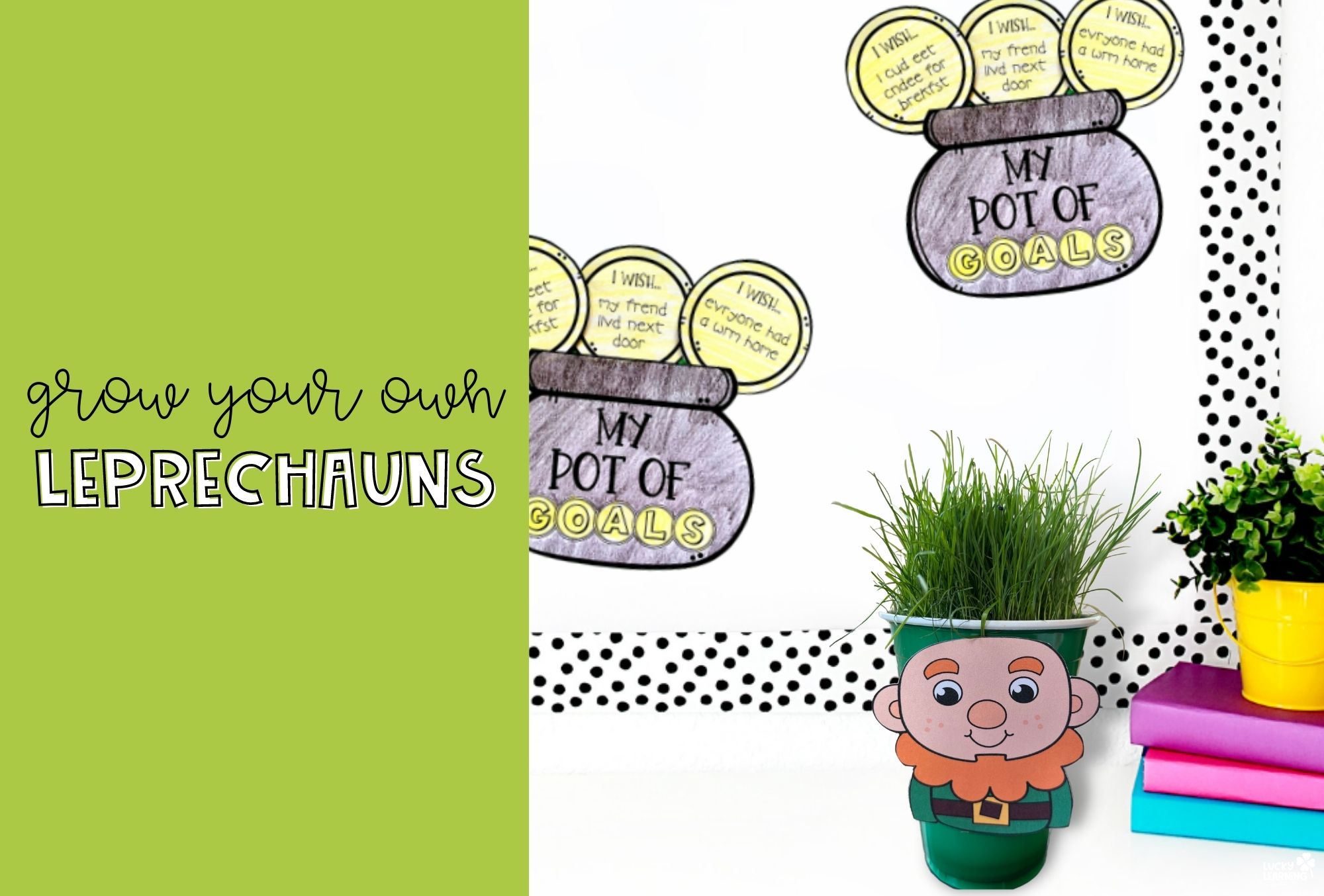 Growing Leprechaun Hair | Free Template & Instructions for Class