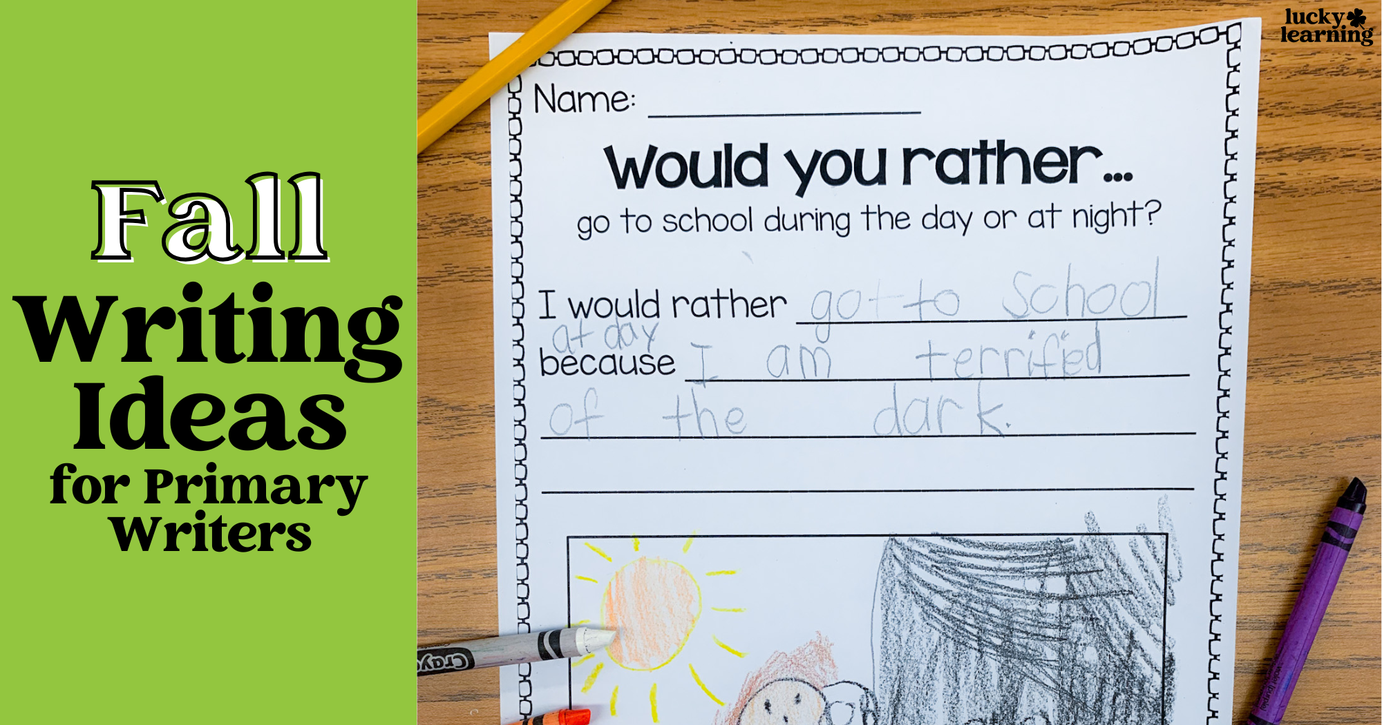 Fall Writing Fun in First Grade | Lucky Learning with Molly Lynch