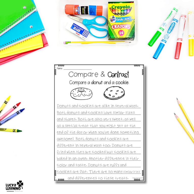 Fun Compare & Contrast Writing Prompts & Activities for K-2
