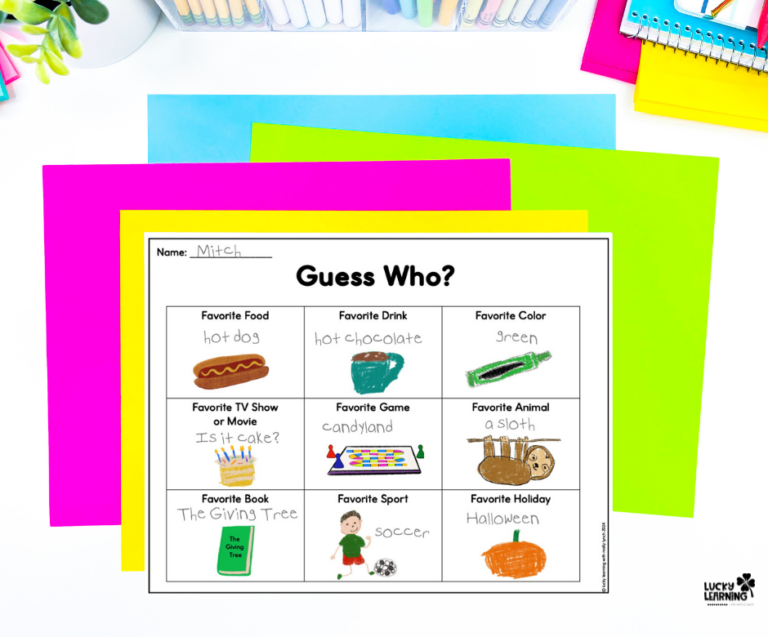 Free Getting to Know You Activity for Elementary Students