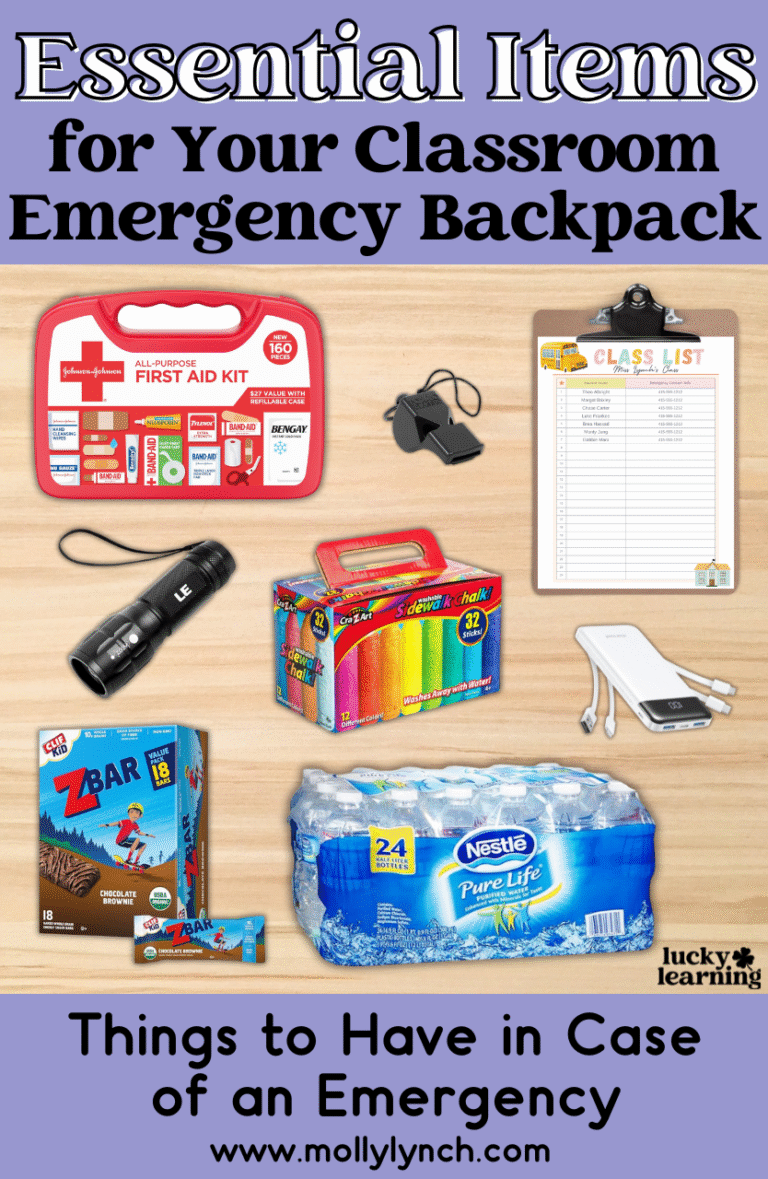 Essential Items for Your Classroom Emergency Backpack | Lucky Learning ...